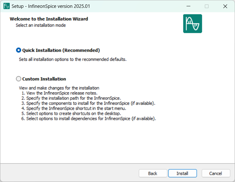 Quick Installation | InfineonSpice Documentation